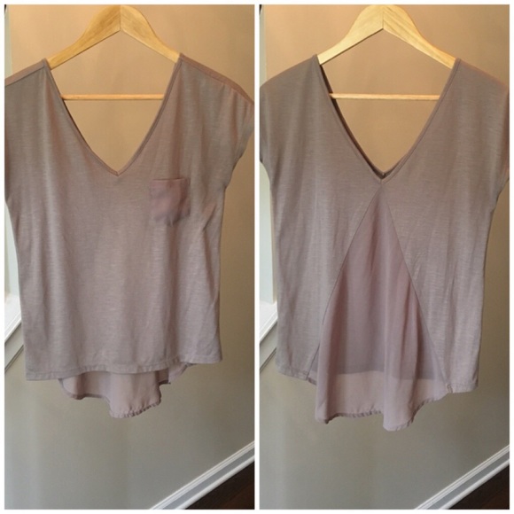 Mudd | Tops | Mudd Hilow Top Sheer Accent Pocket Back Panel S | Poshmark